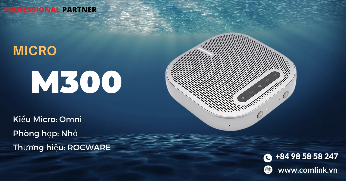 Loa Mic tích hợp M300 Rocware giảm tiếng ồn hủy tiếng vang