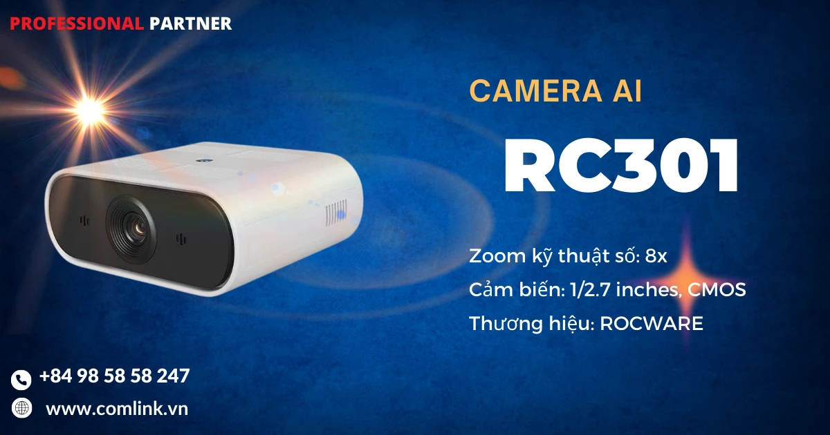 Camera RC301 Rocware 4K theo dõi chuyển động của giảng viên
